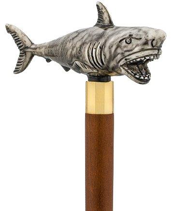 Scratch and Dent Tiger Shark Handle Cane w/ Custom Shaft & Collar