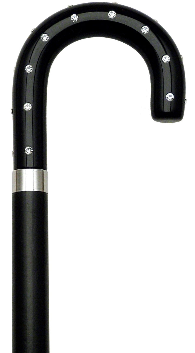 Scratch and Dent Rhinestones Tourist Walking Cane With Black