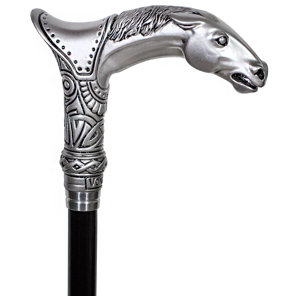 Scratch and Dent Horse Artisan Intricate Hand Casted Cane V2369