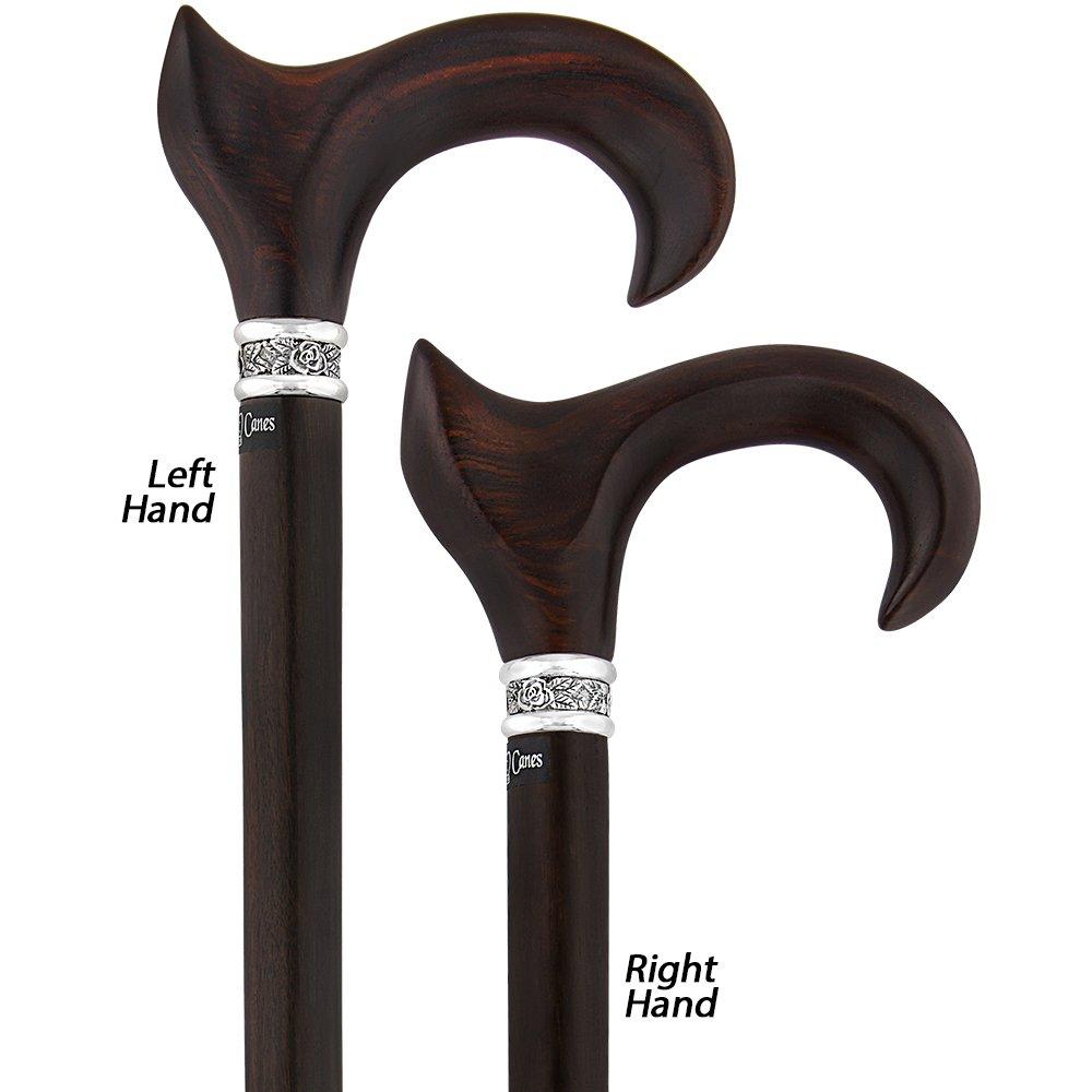 Scratch and Dent Cocobolo Ergonomic Handle Walking Cane With Ebony
