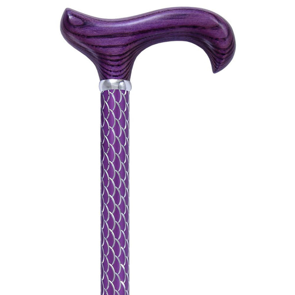 Scratch and Dent Purple Etched Adjustable Cane with Purple Stained…