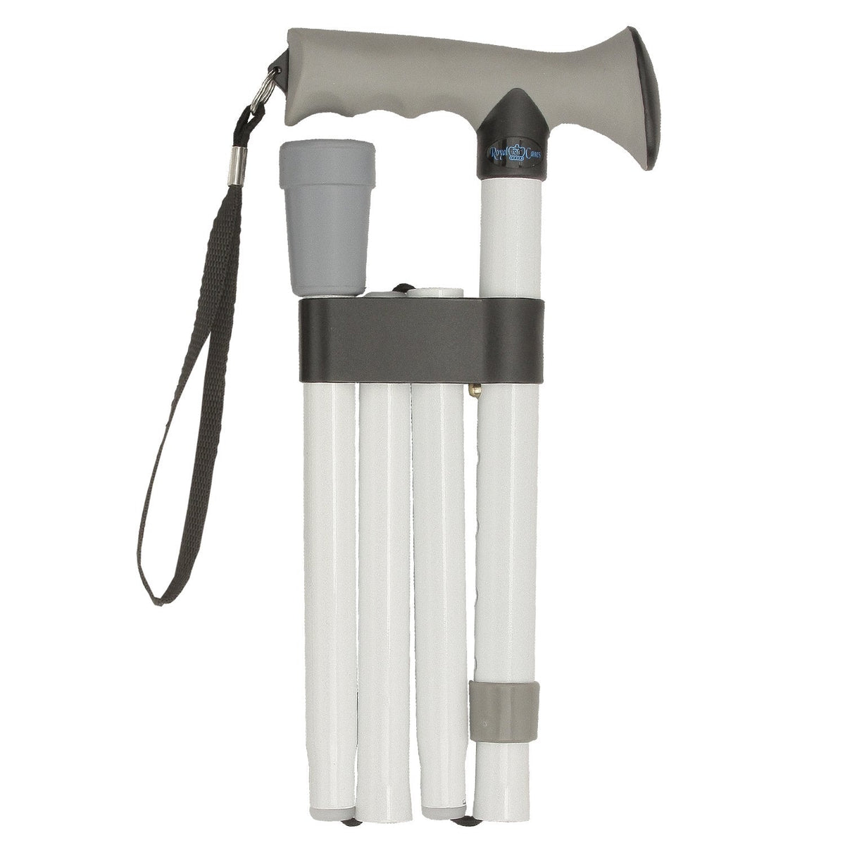 Scratch and Dent Folding Comfort Grip Cane White V1461