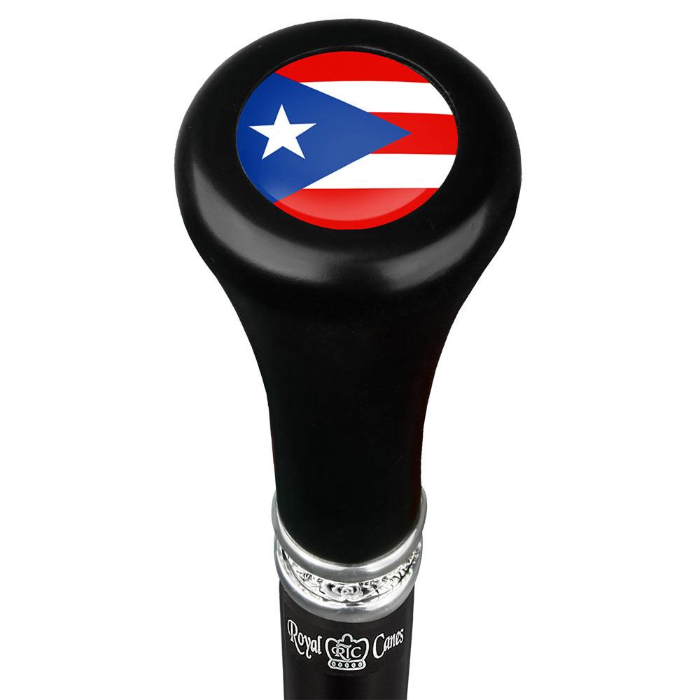 Scratch and Dent Puerto Rico Flat Top Walking Stick w/ Black