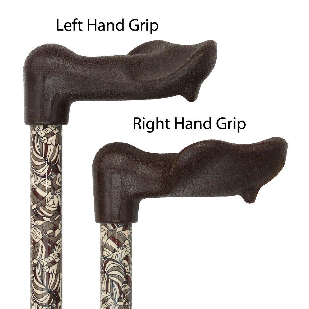 Scratch and Dent Bahama Leaf Folding Adjustable Palm Grip Walking Cane