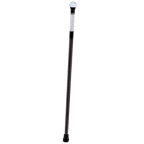 Crystal Ball Handle Walking Stick With Light Up Lucite with