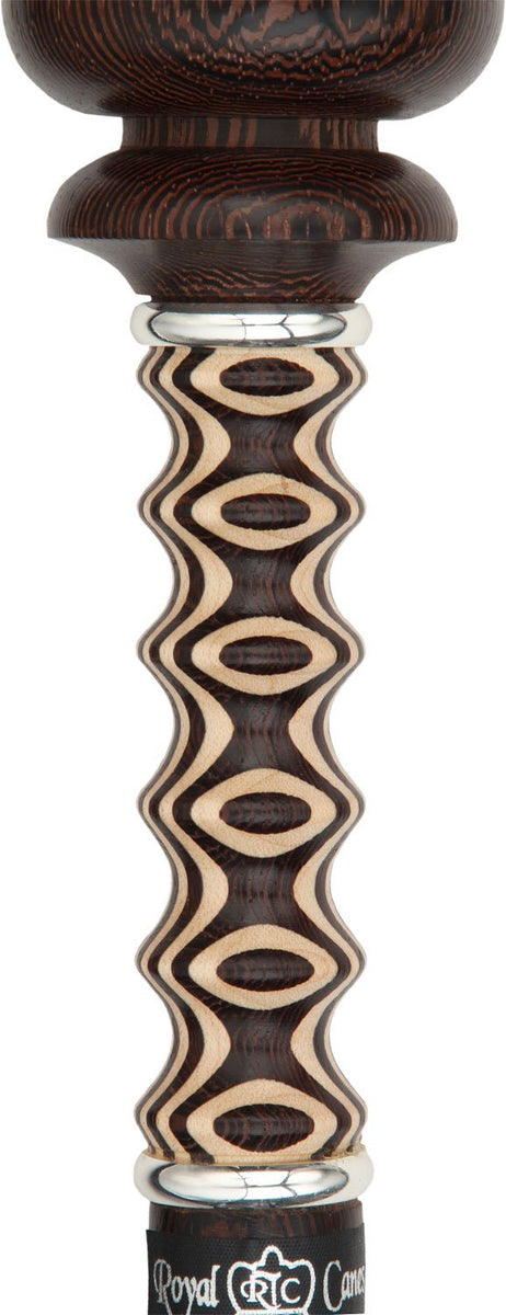 Scratch and Dent Rhinestone Knob Walking Stick With Pine Inlaid Wenge