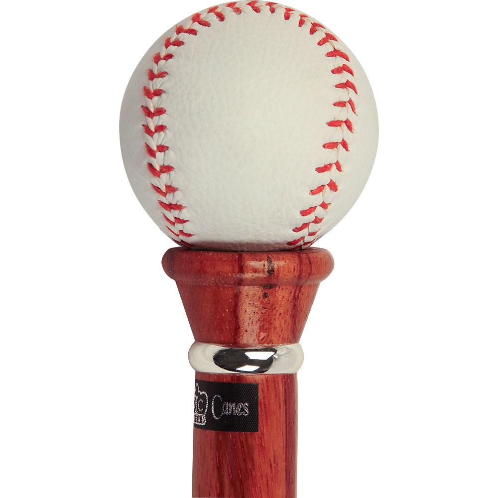 Scratch and Dent Baseball Walking Stick With Rosewood Shaft and