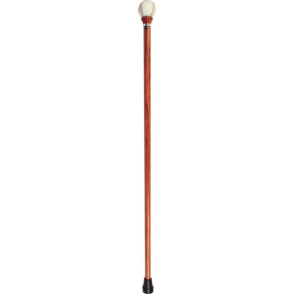 Scratch and Dent Baseball Walking Stick With Rosewood Shaft and