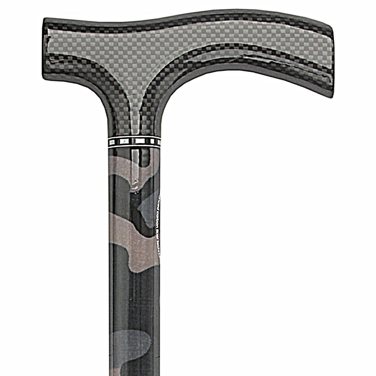 Scratch and Dent Camouflauge Carbon Walking Cane with Mesh Fritz