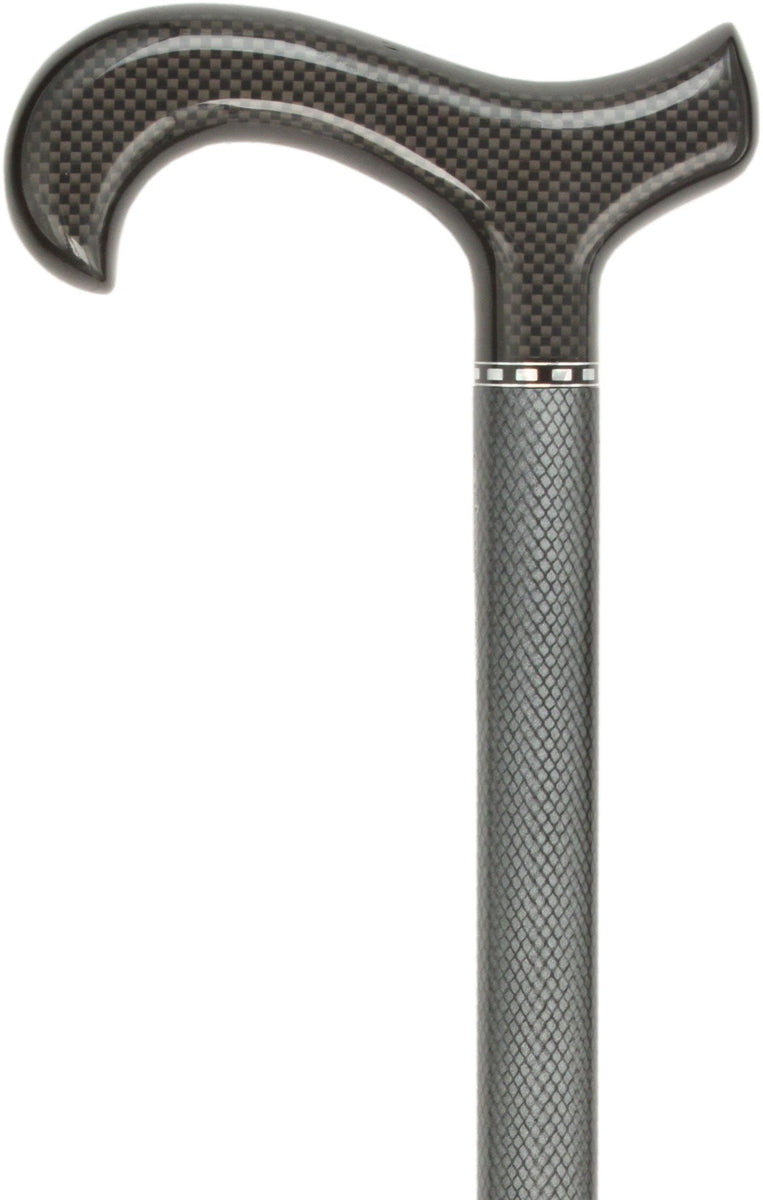 Scratch and Dent Mesh Carbon Silver Folding Adjustable Walking Cane