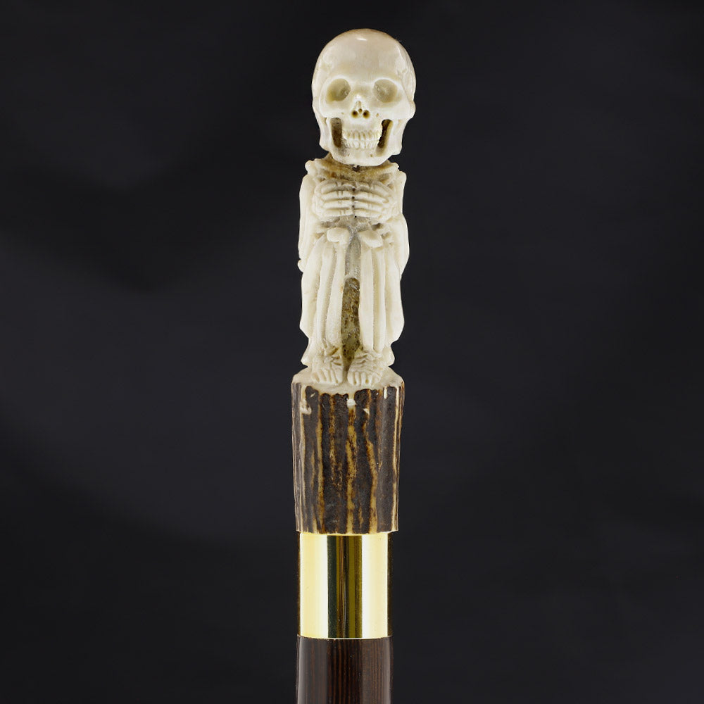 Scallywag Bone Handle Walking Cane w/Custom Shaft and Collar