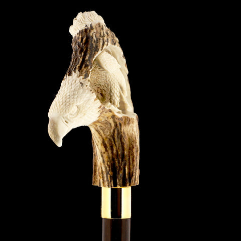Define Sophistication with Eagle/Lion Bone Handle Walking Cane
