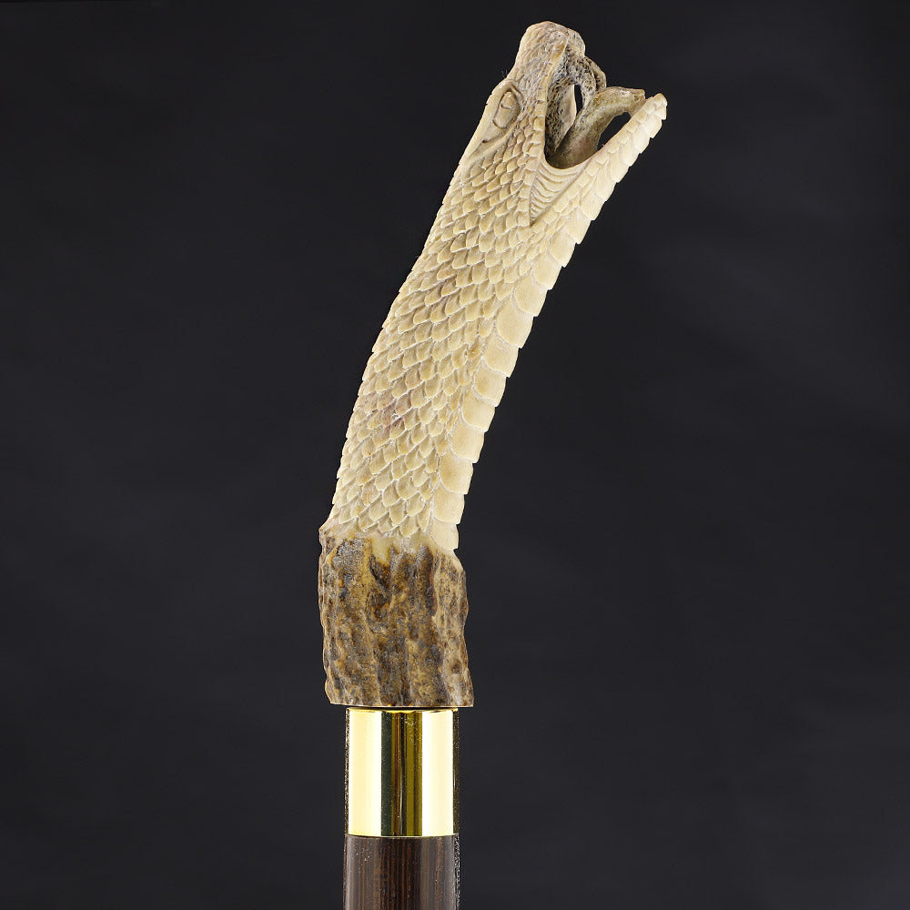 Buy Fortified Snake Bone Handle Walking Cane with Custom Shaft