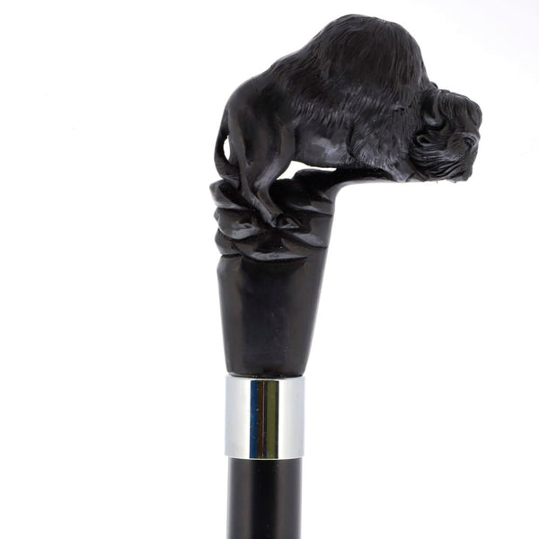 Bison Dark Buffalo Horn Handle Collector Cane w/Custom Shaft and