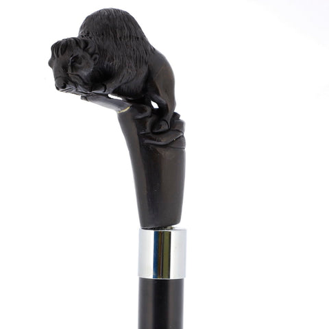 Get Bison Dark Buffalo Horn Handle Collector Cane with Custom Shaft