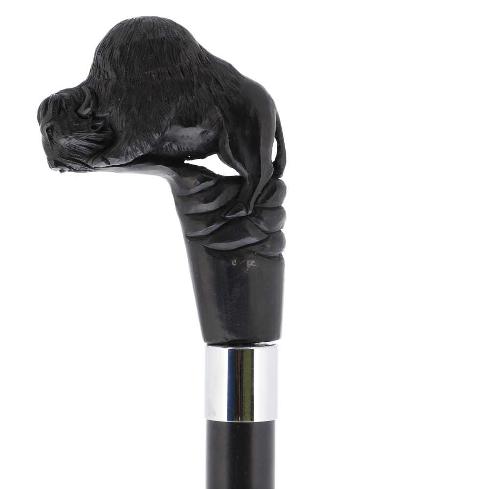 Bison Dark Buffalo Horn Handle Collector Cane w/Custom Shaft and