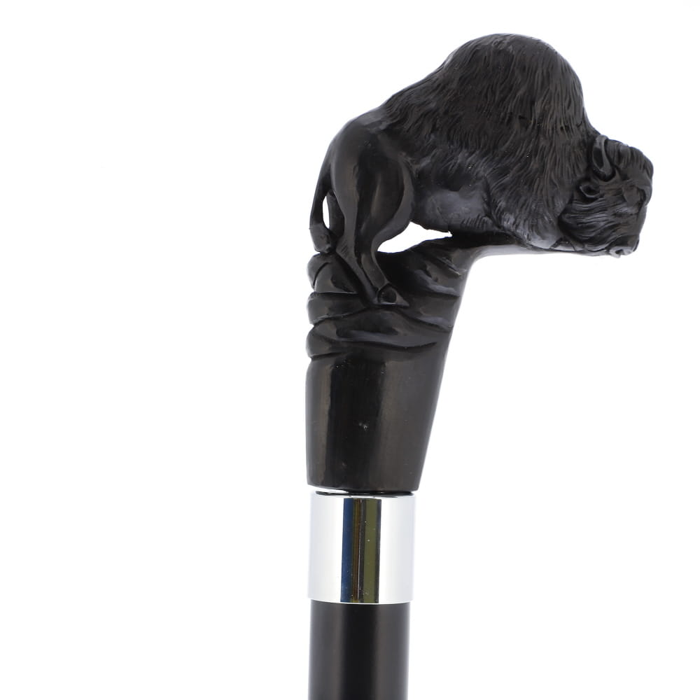 Bison Dark Buffalo Horn Handle Collector Cane w/Custom Shaft and