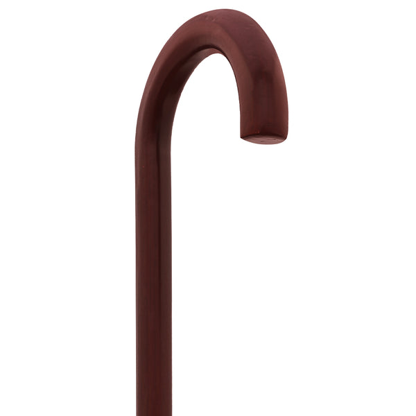 Mahogany Standard Tourist Walking Cane: Stained Wood Design