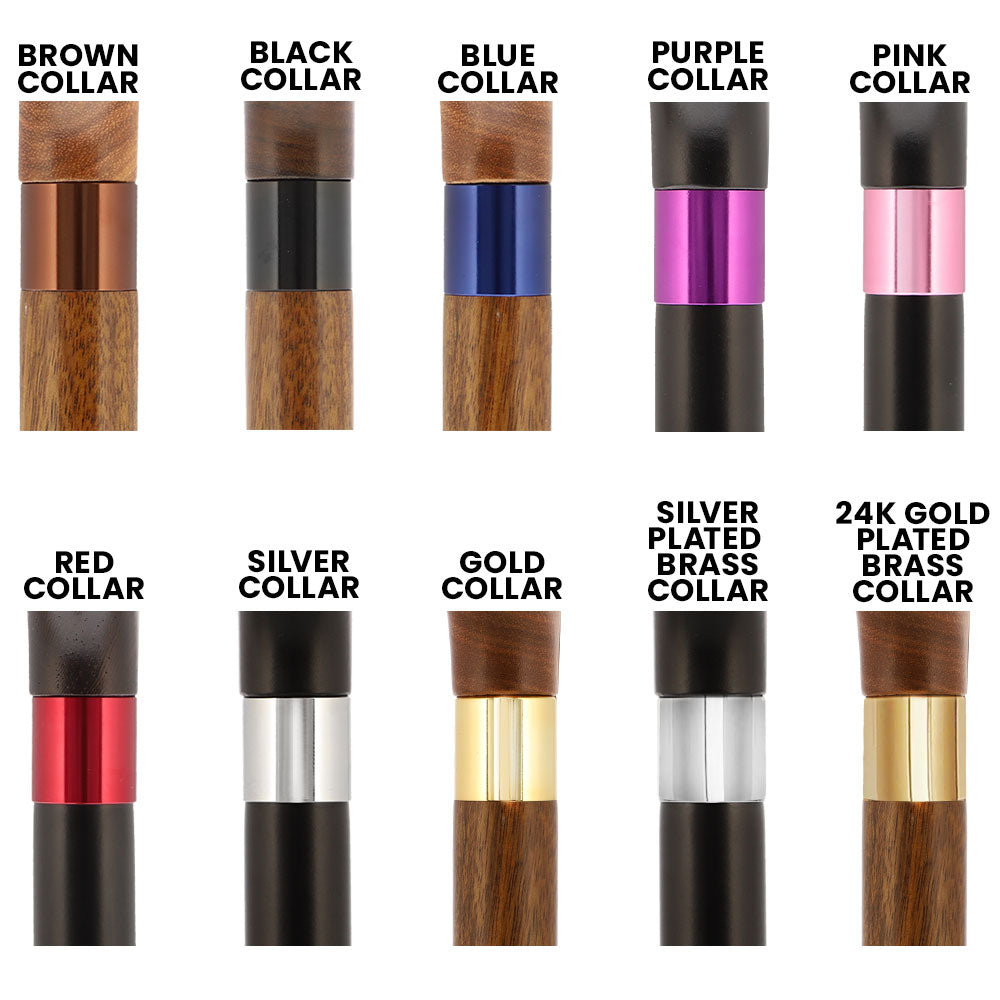 Custom-Engraved Wooden Cane: Choose Color & Personalize