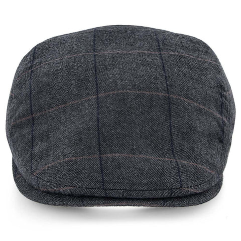 Get Main Street Grey Tweed Plaid Herringbone Ivy Cap by Walrus Hats