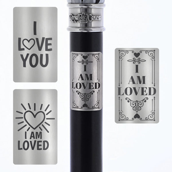 Custom Cane Engraving - Rectangle Stainless Steel