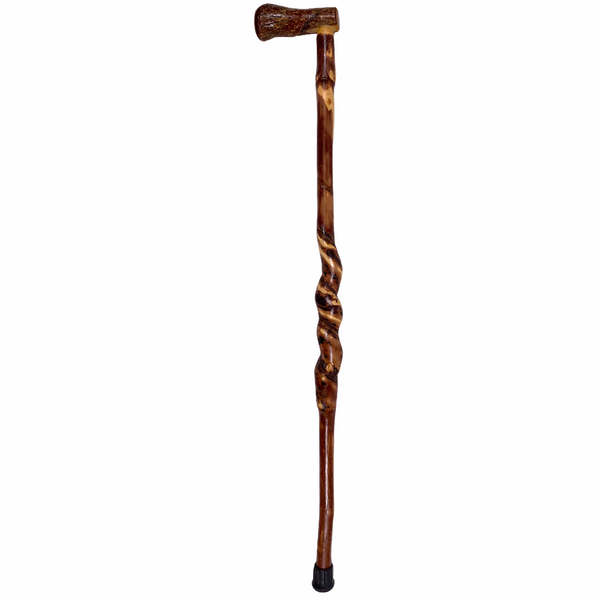 Natural Spiral Vine Twisted Wood Walking Cane - 36"