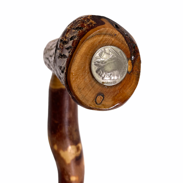 Natural Spiral Vine Twisted Wood Walking Cane - 36"