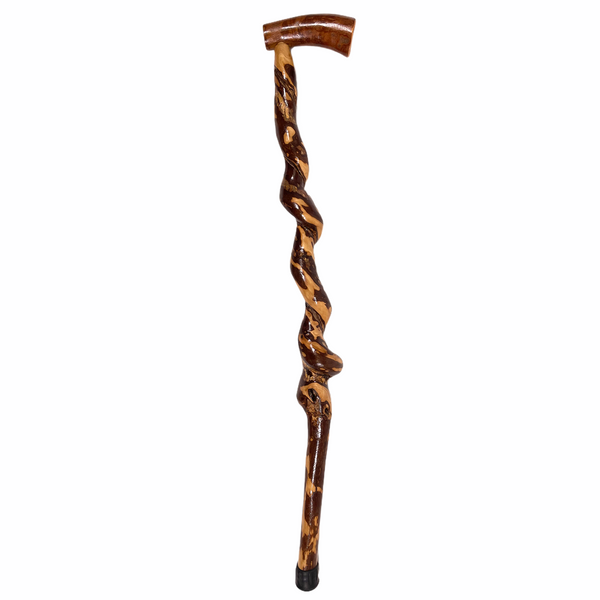 Natural Spiral Vine Twisted Wood Walking Cane - 37"