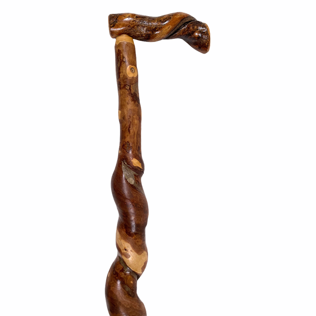 Natural Spiral Vine Twisted Wood Walking Cane - 36.5"