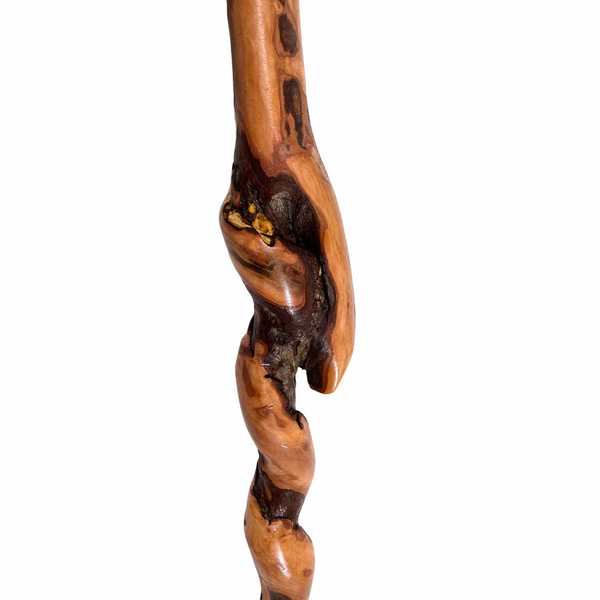 Natural Spiral Vine Twisted Wood Walking Cane - 36"