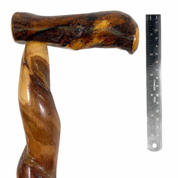 Natural Spiral Vine Twisted Wood Walking Cane - 37.5"