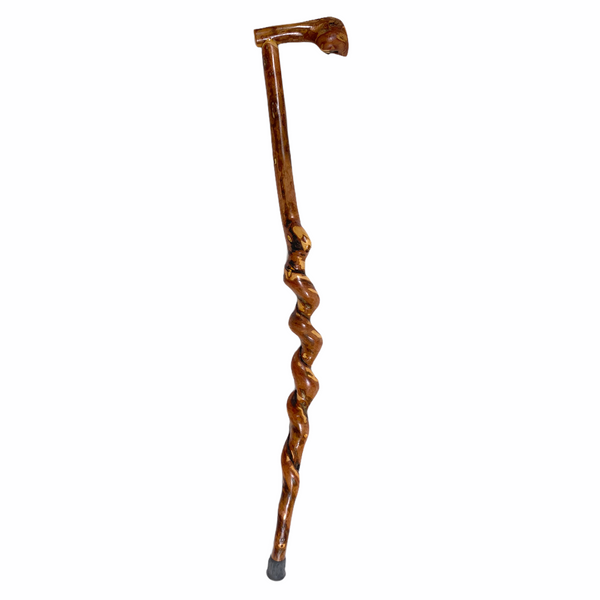 Natural Spiral Vine Twisted Wood Walking Cane - 36"