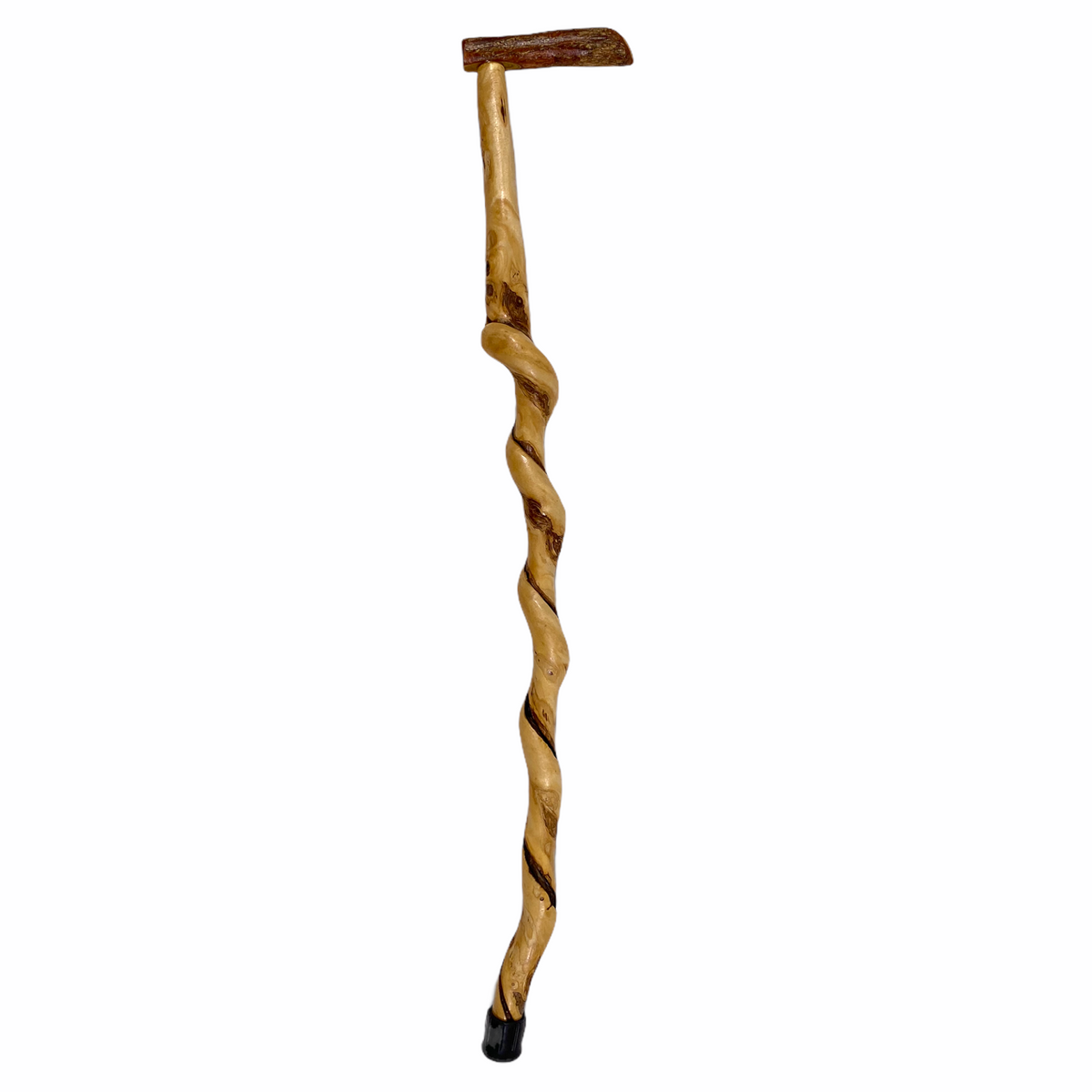 Natural Spiral Vine Twisted Wood Walking Cane - 35"