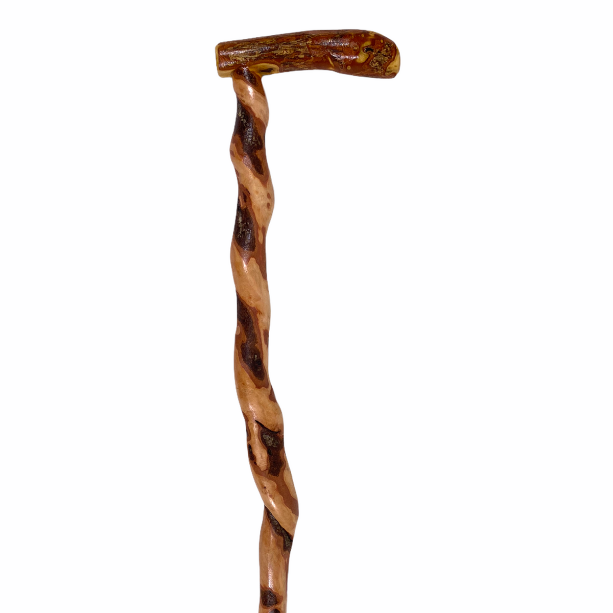 Natural Spiral Vine Twisted Wood Walking Cane - 34.5"