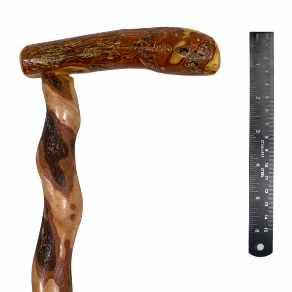 Natural Spiral Vine Twisted Wood Walking Cane - 34.5"