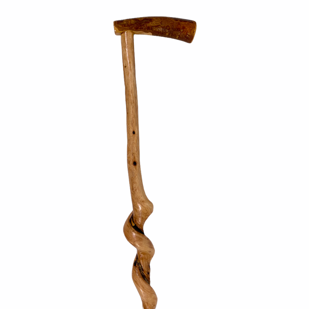 Natural Spiral Vine Twisted Wood Walking Cane - 35"
