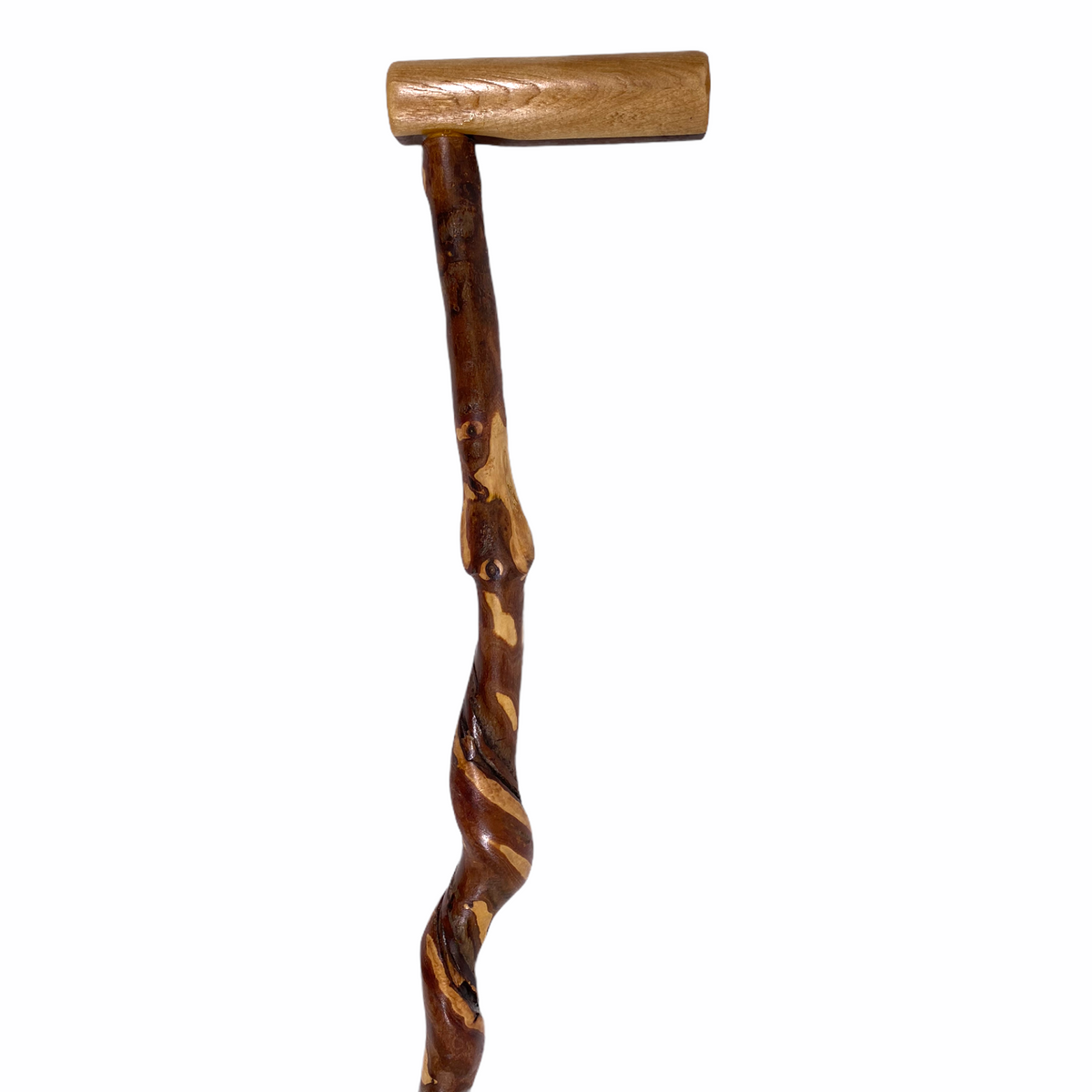 Natural Spiral Vine Twisted Wood Walking Cane - 35"