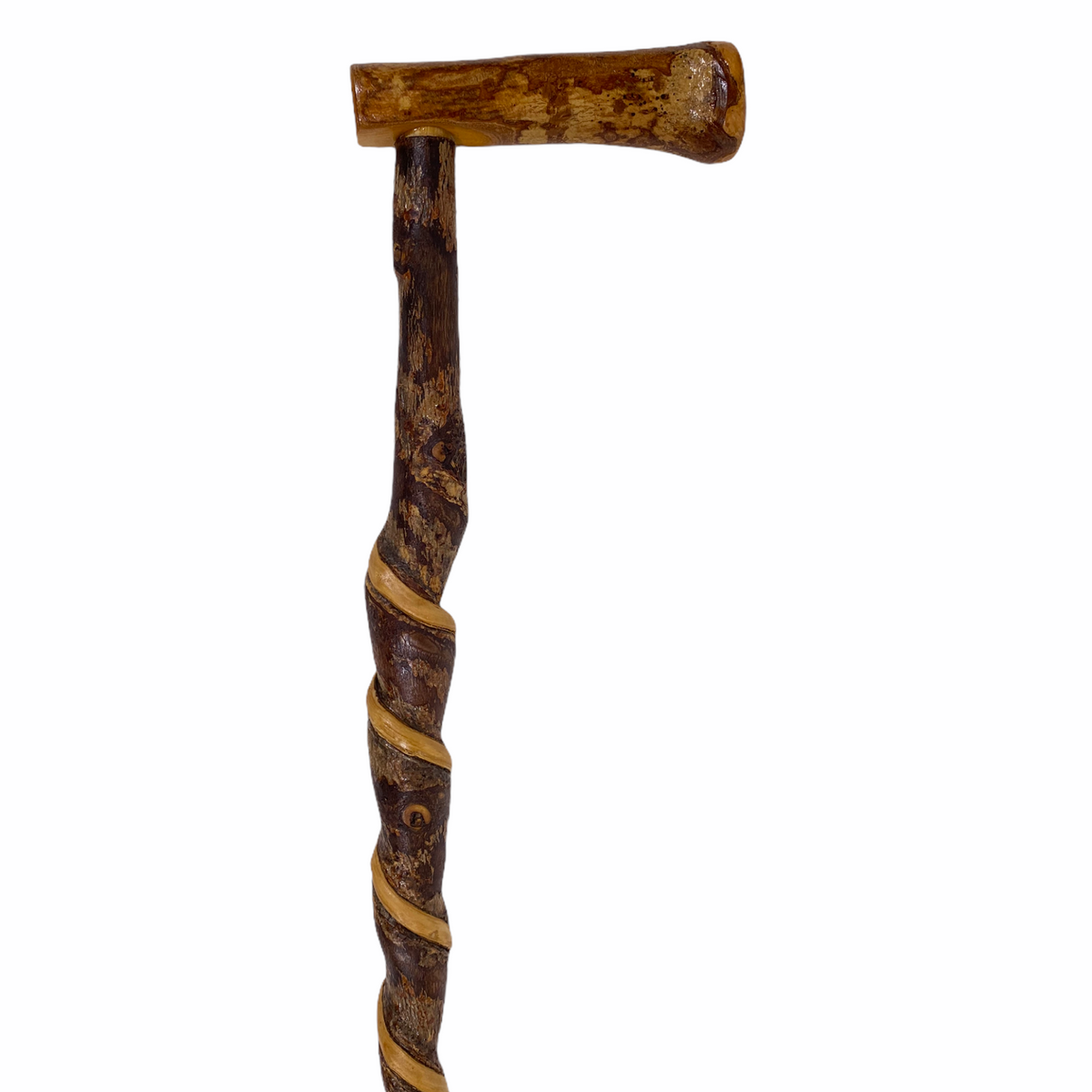 Natural Spiral Vine Twisted Wood Walking Cane - 37"