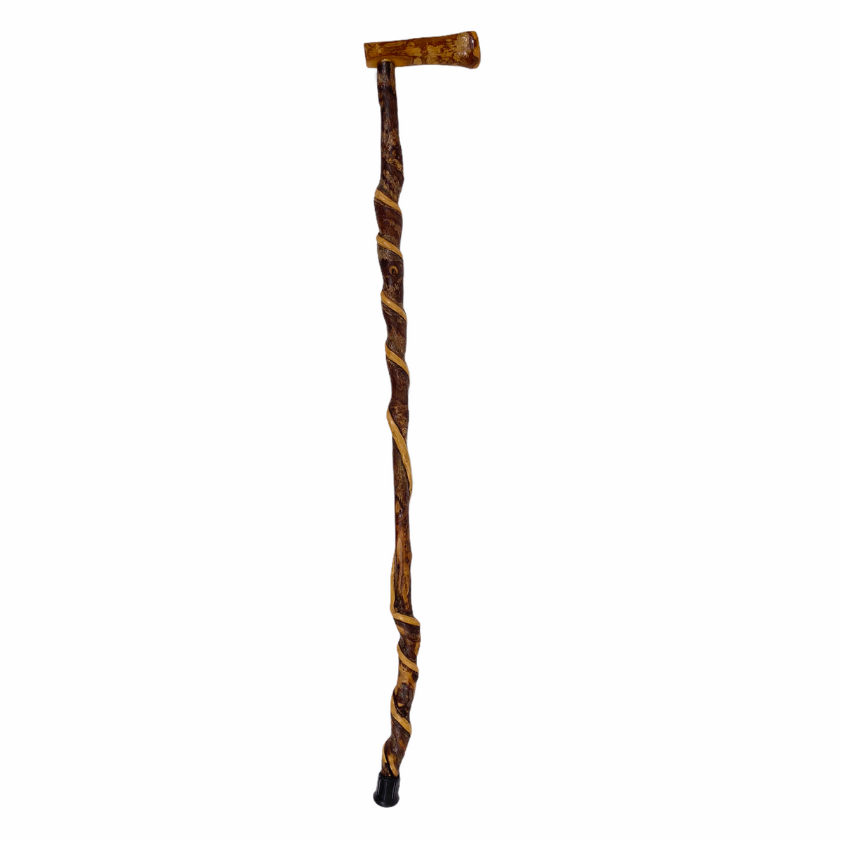 Natural Spiral Vine Twisted Wood Walking Cane - 37"