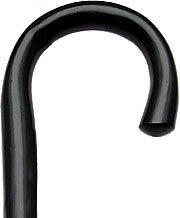 Black Tourist Walking Cane with Ebony stained Knotted Chestnut