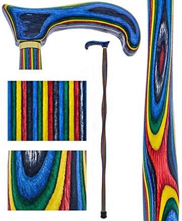 Candy Swirl Colortone Derby Cane with Birchwood Shaft