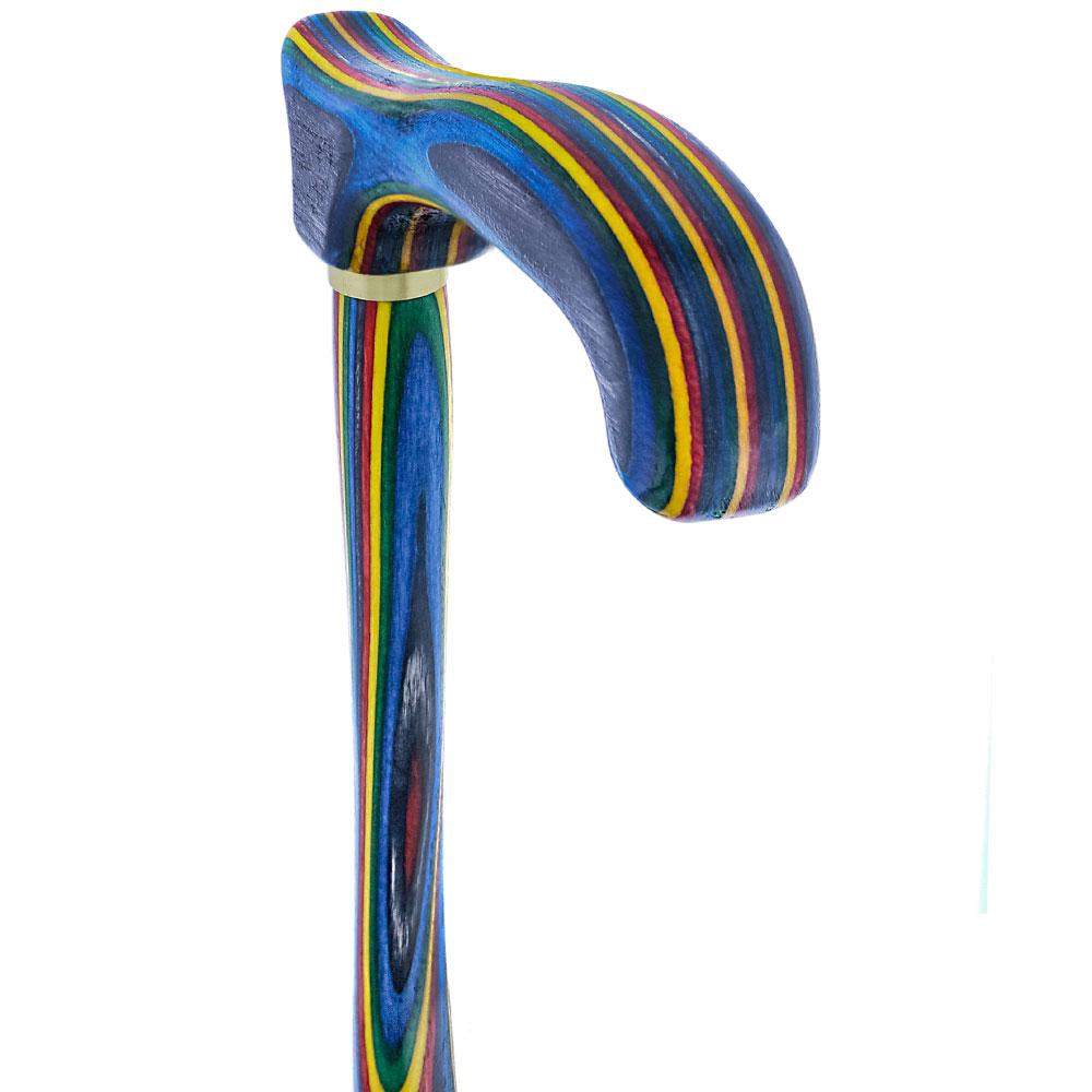 Candy Swirl Colortone Derby Cane with Birchwood Shaft