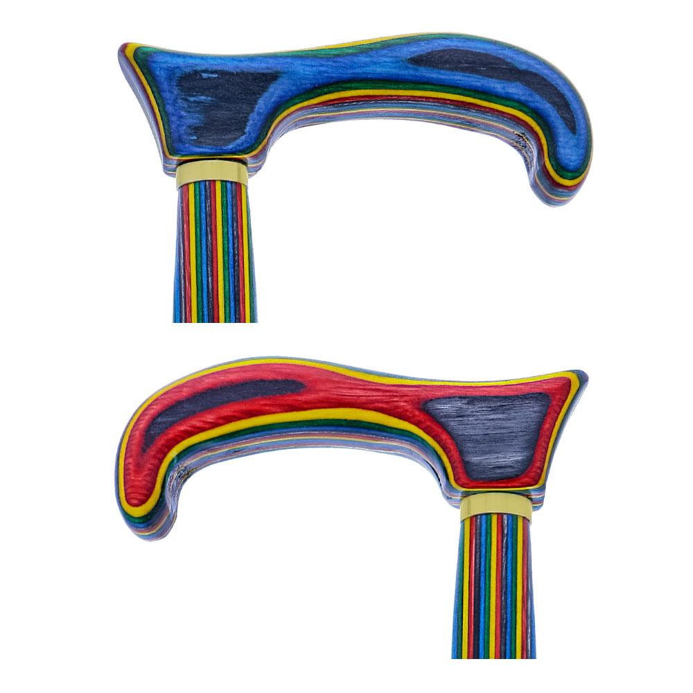 Candy Swirl Colortone Derby Cane with Birchwood Shaft