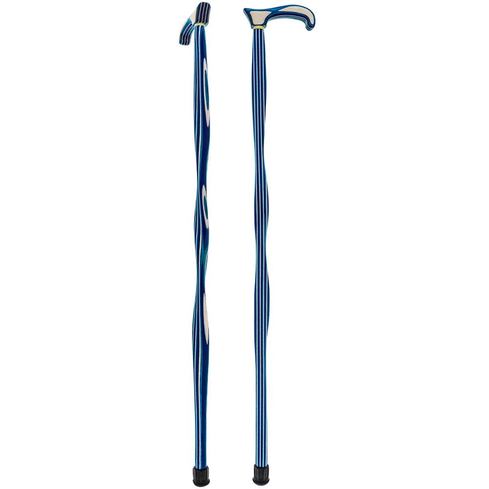 Highlander Blue Colortone Derby Handle Walking Cane With