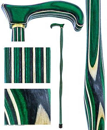USA-Made Twisted Highlander Cane: Stylish Colorwood Laminate
