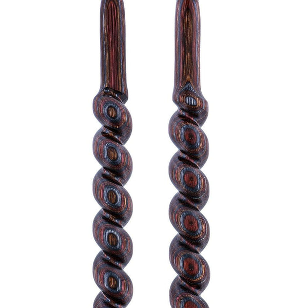 USA-Made Twisted Spiral Cane: Rustic Red Durable Laminate