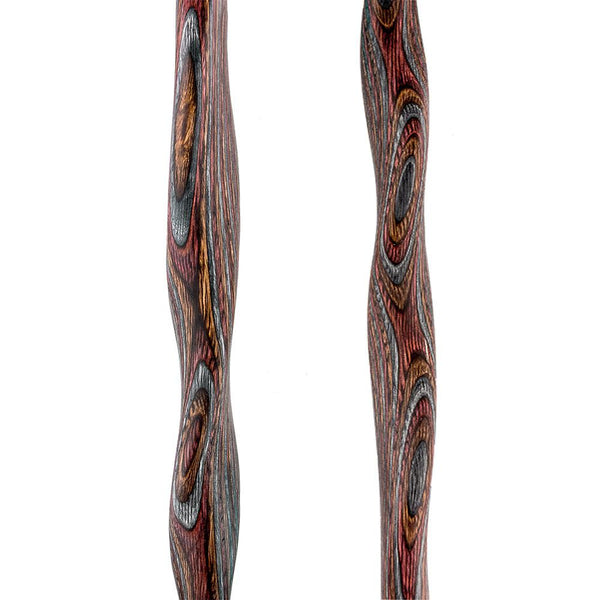 USA-Made Twisted Rustic Red Cane: Unique Colorwood Laminate
