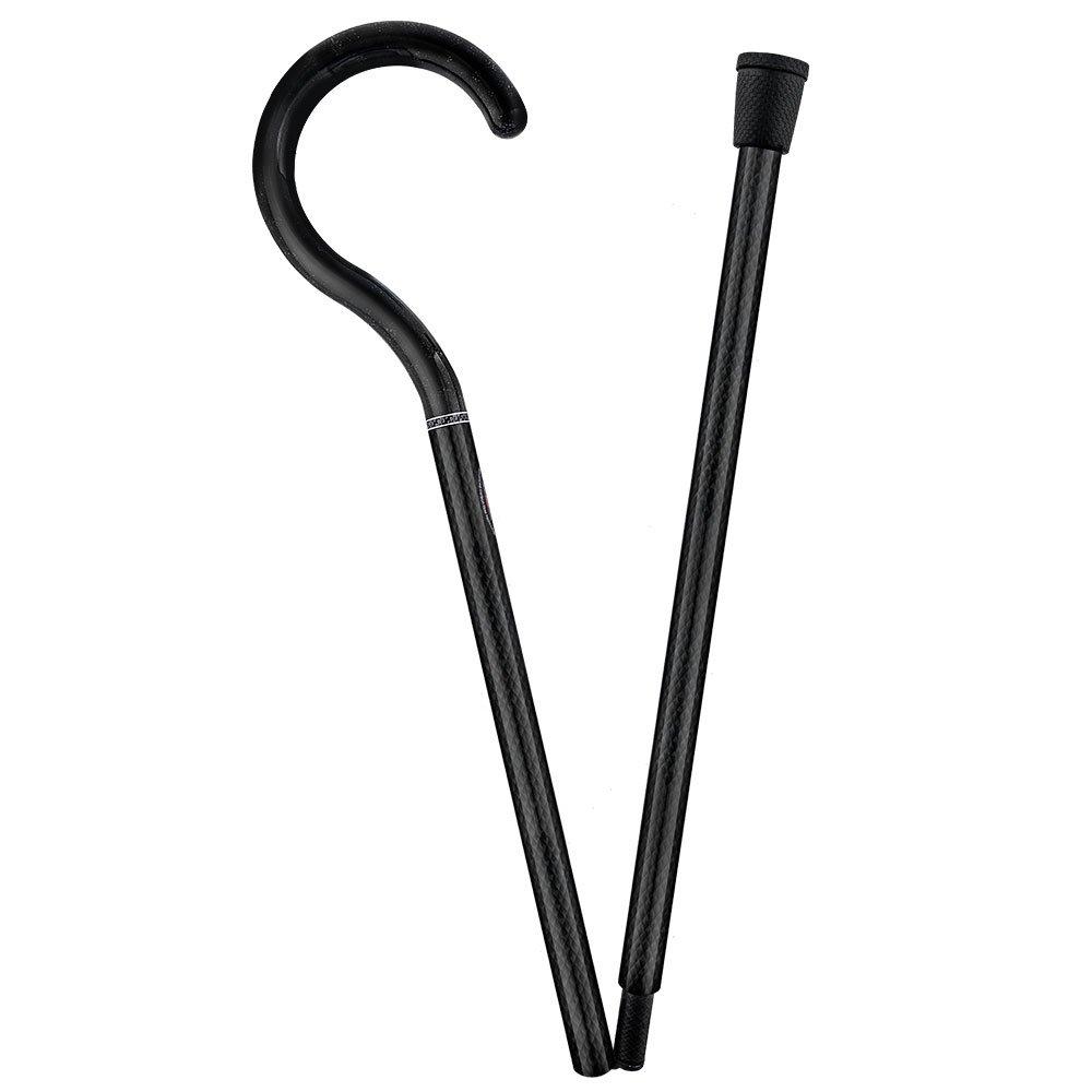 Triple Wound Carbon Fiber: Folding Black Tourist Walking Cane,