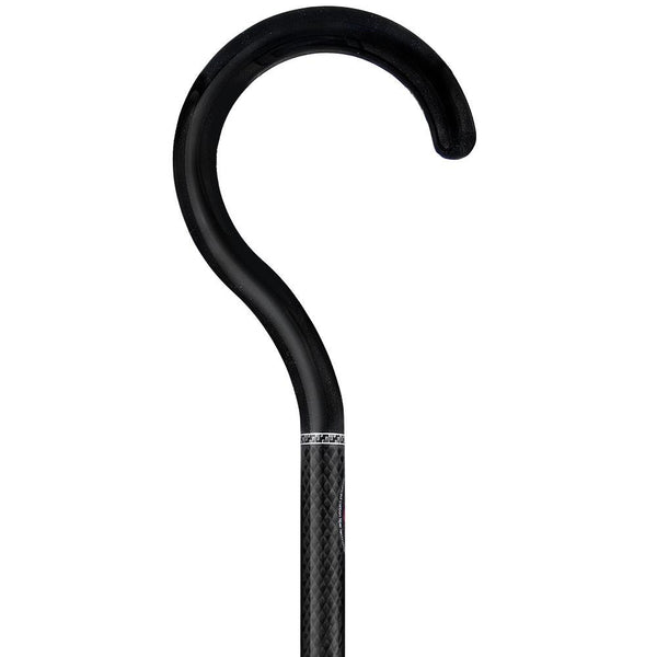 Triple Wound Carbon Fiber: Folding Black Tourist Walking Cane,