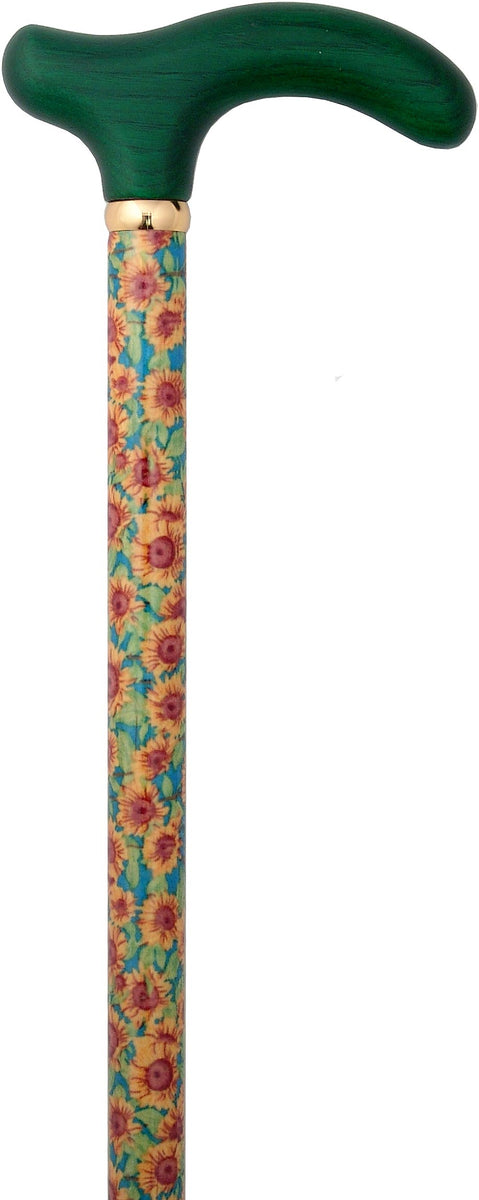 Scratch & Dent Sunflower Petite Crutch Handle-Vivid Floral V1399